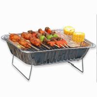 China Outdoor Camping Portable Disposable Charcoal BBQ Grill with Design and 32X24X6cm Size for sale