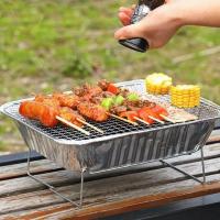 China Outdoor Camping Portable Disposable Charcoal BBQ Grill with Design and 32X24X6cm Size for sale