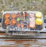 China Outdoor Camping Portable Disposable Charcoal BBQ Grill with Design and 32X24X6cm Size for sale