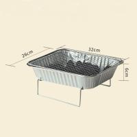 China Outdoor Camping Portable Disposable Charcoal BBQ Grill with Design and 32X24X6cm Size for sale