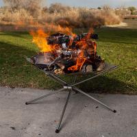 China Bonfire Fire Stands Portable Stainless Steel Frame for Camping and Picnic Wood Burning for sale