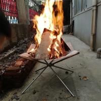 China Bonfire Fire Stands Portable Stainless Steel Frame for Camping and Picnic Wood Burning for sale