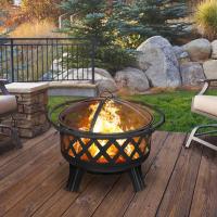 China Charcoal Fire Pit for Outdoor and Indoor 30 Inch Steel Wood Burner BBQ Brazier Grill for sale
