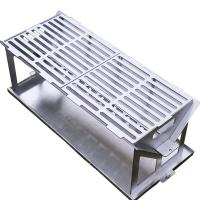 China Powder Coated Finish Portable BBQ Grill with Woodfired Oven and Rotisserie Stove for sale