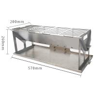 China Powder Coated Finish Portable BBQ Grill with Woodfired Oven and Rotisserie Stove for sale