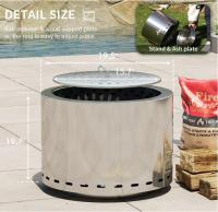 China Smokeless Fire Pit for Camping Stocked and Ready to Ship Stainless Steel Wood Stove for sale