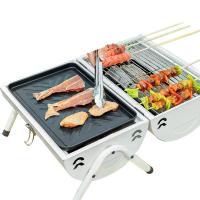 China Powder Coated Steel Barrel Rotisserie Kitchen BBQ Charcoal Grill for Outdoor Picnics for sale