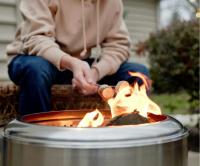 China Stainless Steel Fire Pit Portable Wood Burning Stove Smokeless Tabletop Firepit H 50CM*Dia 50CM for sale