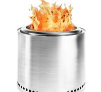 China Stainless Steel Fire Pit Portable Wood Burning Stove Smokeless Tabletop Firepit H 50CM*Dia 50CM for sale