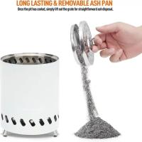China 15*15*16cm Smokeless Stainless Steel Tabletop Wood Pellet Stove with Foldable Legs for sale