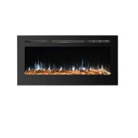 China Wall Mounted Indoor Electric Fireplace Heater with 750-1500W Power Output and Black Finish for sale