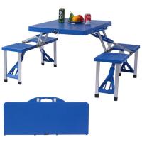 China General Outdoor Portable 4 Seats Camp Suitcase Folding Picnic Table for Courtyard Good for sale