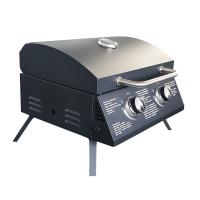 China Powder Coated 2 Burners Gas BBQ Grill Propane Rotisserie Roaster Outdoor Oven for sale