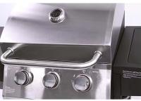 China Outdoor Stainless Steel BBQ Gas Grills with 10000BTU*4 Burners and Side Table for sale
