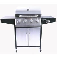China Outdoor Cooking Butane Gas BBQ Grill with 4 1 Burners and Stainless Steel Construction for sale