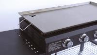 China Enamelled Cast Steel Cooking Pan Gas Griddle for Restaurant Grade 4 Burner Flat Top BBQ for sale