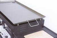 China Enamelled Cast Steel Cooking Pan Gas Griddle for Restaurant Grade 4 Burner Flat Top BBQ for sale