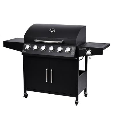 China Outdoor Kitchen Cooking 6 1 Burners Gas Grills with Side Burner CE/TUV/LFGB Certified for sale