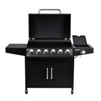 China Outdoor Kitchen Cooking 6 1 Burners Gas Grills with Side Burner CE/TUV/LFGB Certified for sale