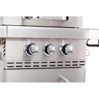 China Black Large Capacity Stainless Steel Grills Trolly Barbecue with Gas Side Burner for sale