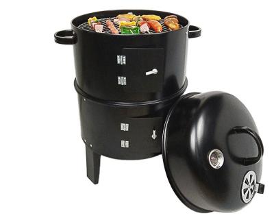 China 3 in 1 Outdoor Portable Charcoal BBQ Grill Smoker with Metal/Cold Rolled Steel for sale