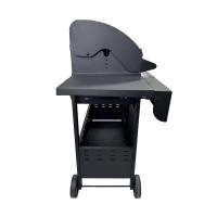 China Customized Logo Acceptable 6 Burner Steel German Gas Trolley BBQ Grill for Outdoor for sale