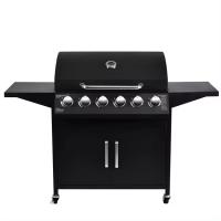 China Large 60000btu 6 Burner Butane Gas BBQ Grill for Customizable Outdoor Barbecue at 85cm for sale