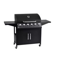 China Large 60000btu 6 Burner Butane Gas BBQ Grill for Customizable Outdoor Barbecue at 85cm for sale