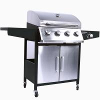China Customized Logo Acceptable 4 1 Stainless Steel Grill Propane BBQ Gas Grill for Patio Garden for sale