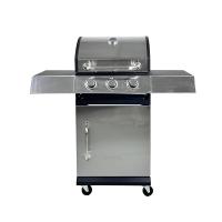 China 3 1 Burners Stainless Steel Gas Grill for Outdoor Cooking on 110x44x112 cm Trolley for sale