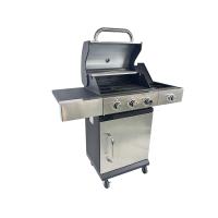 China 3 1 Burners Stainless Steel Gas Grill for Outdoor Cooking on 110x44x112 cm Trolley for sale