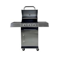 China 3 1 Burners Stainless Steel Gas Grill for Outdoor Cooking on 110x44x112 cm Trolley for sale