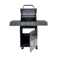 China 3 1 Burners Stainless Steel Gas Grill for Outdoor Cooking on 110x44x112 cm Trolley for sale