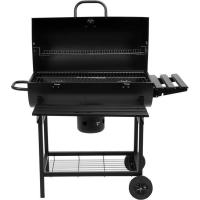 China Steel Outdoor Smoker Oven Grill BBQ Charcoal Rotisserie Grill 60*30*30cm Parking Size for sale