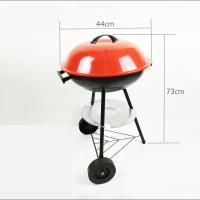 China Outdoor Cooking Round Charcoal BBQ Grill with Wheels 17 Inches Garden Picnic Camping for sale
