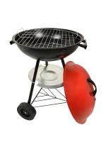China Outdoor Cooking Round Charcoal BBQ Grill with Wheels 17 Inches Garden Picnic Camping for sale