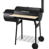 China Customized Logo Acceptable Large Pellet Charcoal Oven Grill Machine with Folding Table for sale