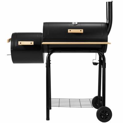 China Chrome Plated BBQ Charcoal Smoker Grill with Temperature Gauge 71cm Cooking Height for sale