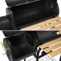 China Chrome Plated BBQ Charcoal Smoker Grill with Temperature Gauge 71cm Cooking Height for sale