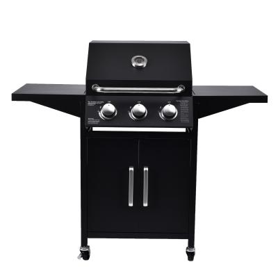 China Outdoor BBQ Stove High Temperature Gas Grill with Wheels 63.5*61.5*51.5cm Smokeless for sale