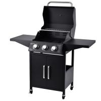 China Outdoor BBQ Stove High Temperature Gas Grill with Wheels 63.5*61.5*51.5cm Smokeless for sale