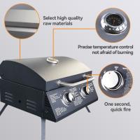 China Portable Smokeless BBQ Gas Stove with Griller and Large Capacity Steel Folding Design for sale