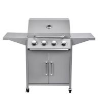 China Customized Logo Acceptable 4 Burners Gas BBQ Grill for end Grilling of Chicken and Beef for sale