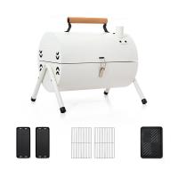 China Compact Pellet Charcoal BBQ Meat Smokers Machine Small Portable Mini Smoker Grill for sale