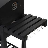China Folding Black Large Charcoal Grill Deluxe BBQ Smoker for Picnic Camping Patio Backyard Cooking for sale