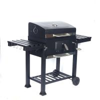 China Easily Assembled Charcoal BBQ Grill with Side Table and 27.5*42.5cm*2pcs Cooking Grid for sale