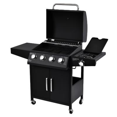 China Flame Safety Device Gas Grill 4 Burner Stainless Steel Barbeque for Outdoor and Indoor for sale