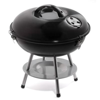 China Apple Shape Charcoal Grill Portable Outdoor Camping Ball Mini Barbeque with Locking Lid for sale