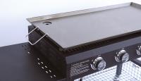 China Steel Commercial Flat Top Grill Plancha Gas Grill with 2 Sides Piezoelectric Ignition for sale