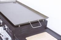 China Steel Commercial Flat Top Grill Plancha Gas Grill with 2 Sides Piezoelectric Ignition for sale